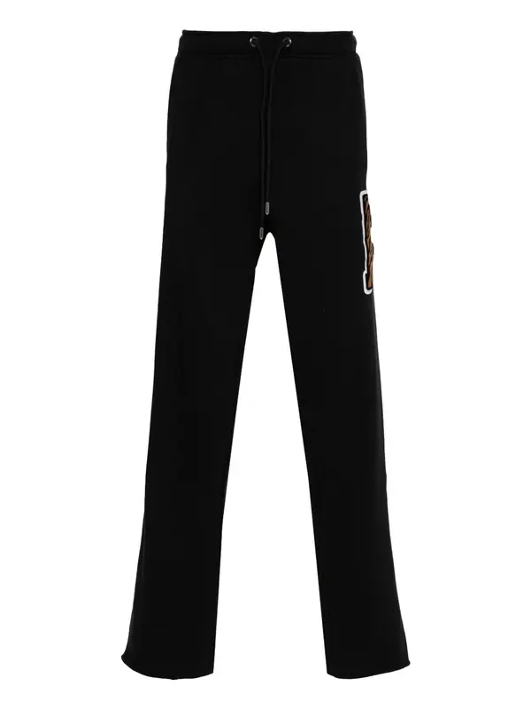 Just Cavalli Raised-logo Track Pants - Black
