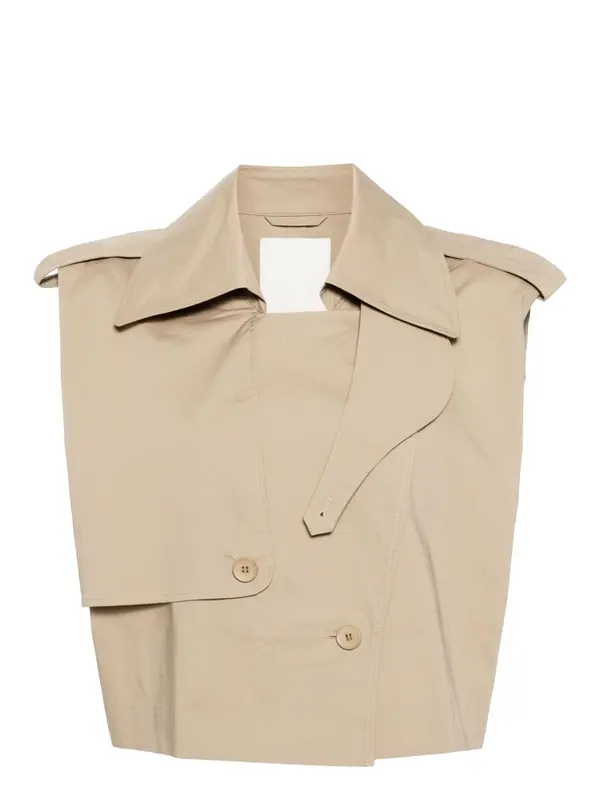 JNBY Double-breasted Trench Vest - Brown