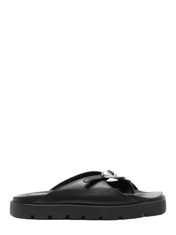Alexander Wang Dome Logo-buckle Sandals - Black