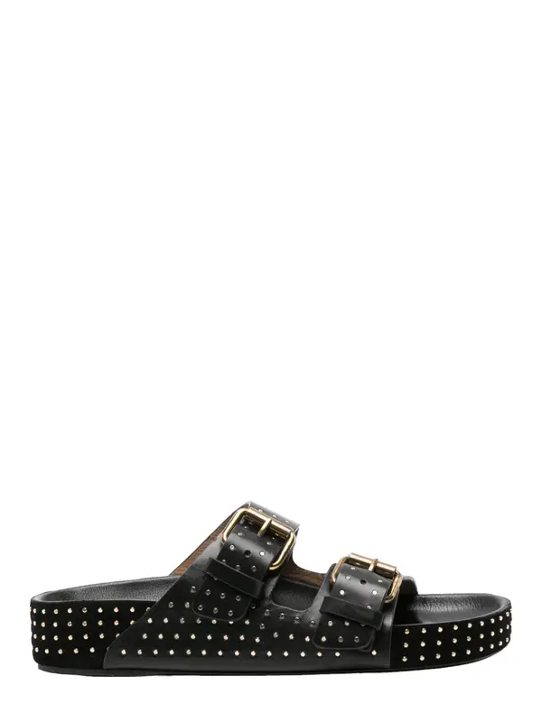 Isabel Marant Lennyo Leather Sandals - Black
