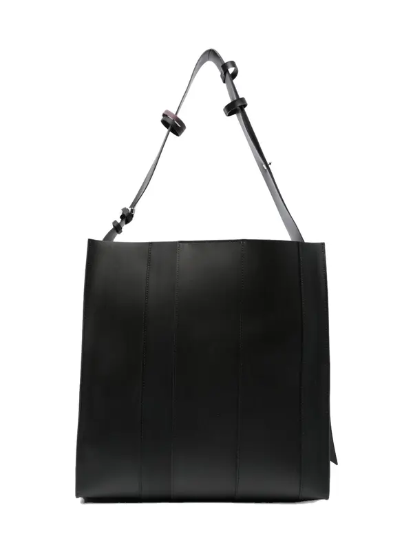Sunnei Gomma 9 Striped Shoulder Bag - Black
