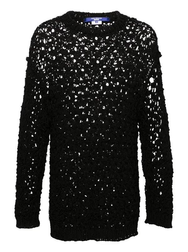 Junya Watanabe Open-knit Jumper - Black