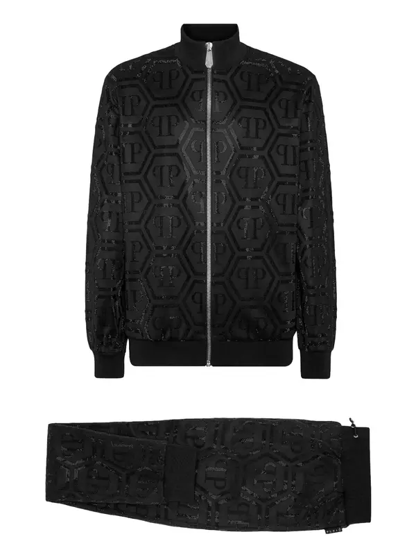 Philipp Plein Monogram Tracksuit Set - Black
