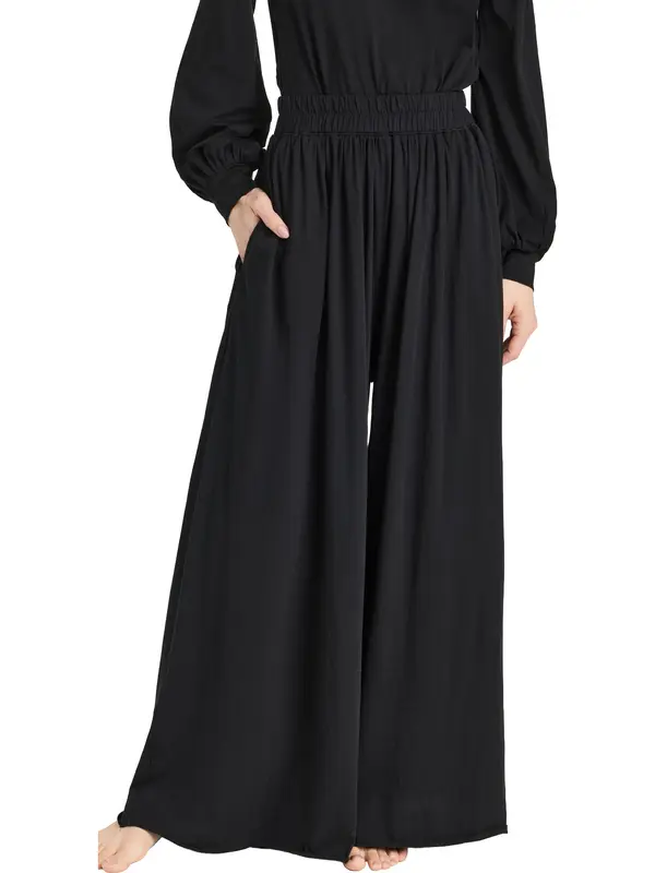 Lunya Pima Wide-leg Pants - Immersed Black
