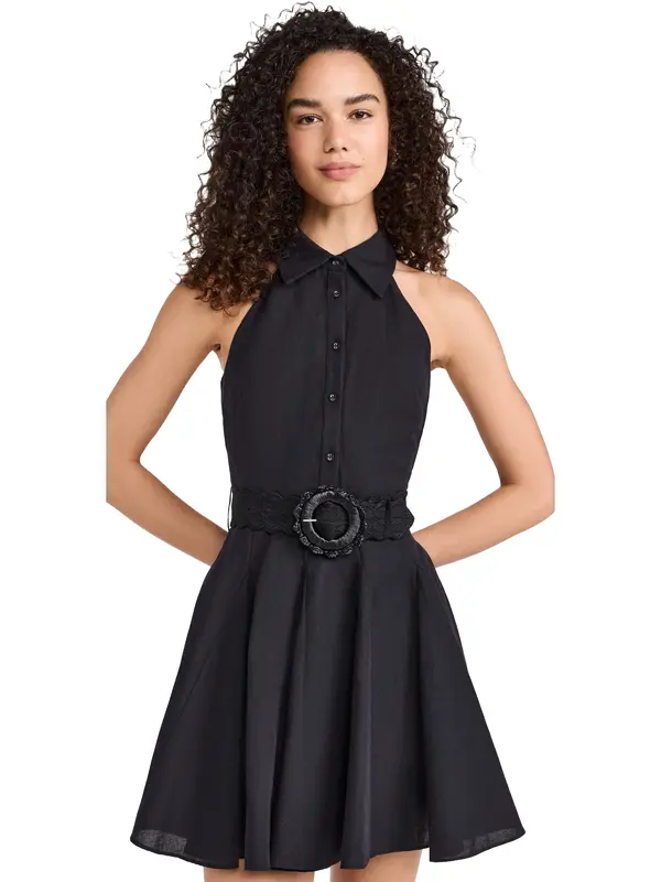 Hemant & Nandita Belted Mini Dress - Black