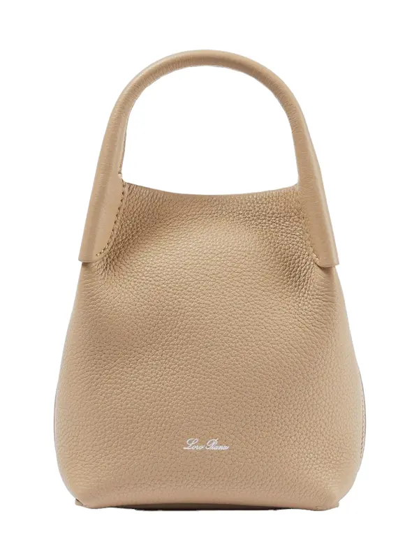 Loro Piana Bale Micro Leather Tote Bag - Beige