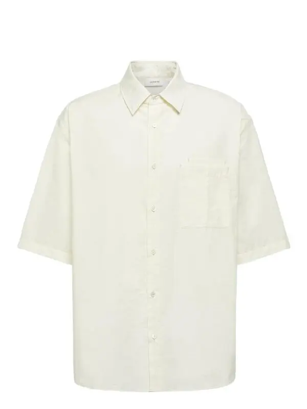 LEMAIRE Oversized Cotton-blend Shirt - Yellow