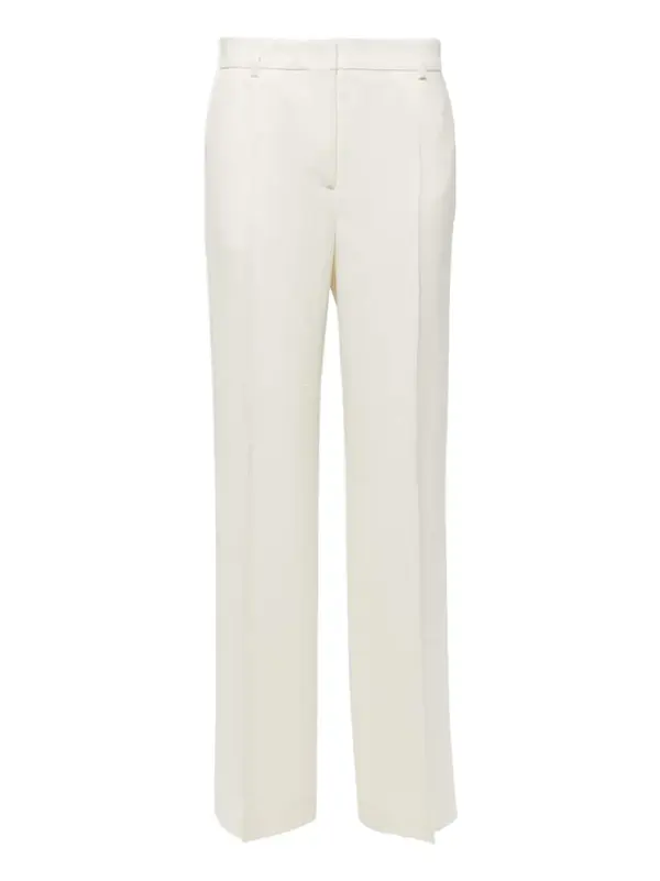 TOTEME Mid-rise Straight Leg Trousers - White
