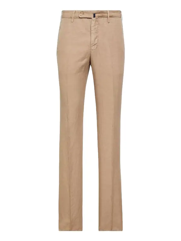 SLOWEAR Linen And Cotton Slim Pants - Beige