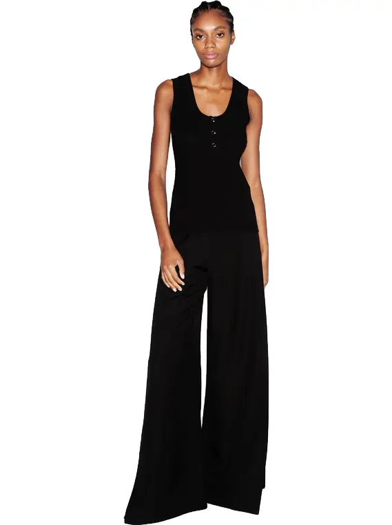 Rosetta Getty Split Wrap Panel Pant - Black