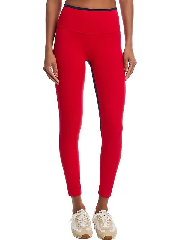 Splits59 High Waisted 7/8 Leggings - Pirate Red/indigo