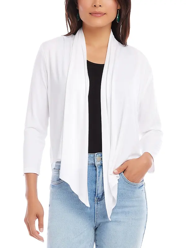Karen Kane Calli Open Front Cardigan - Off White