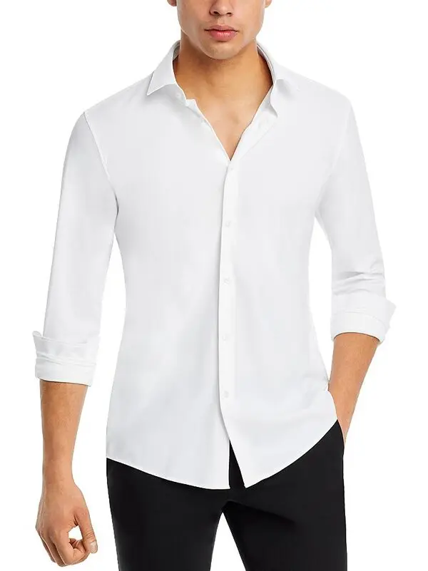 BOSS Hank Kent Slim Fit Performance Dress Shirt - White