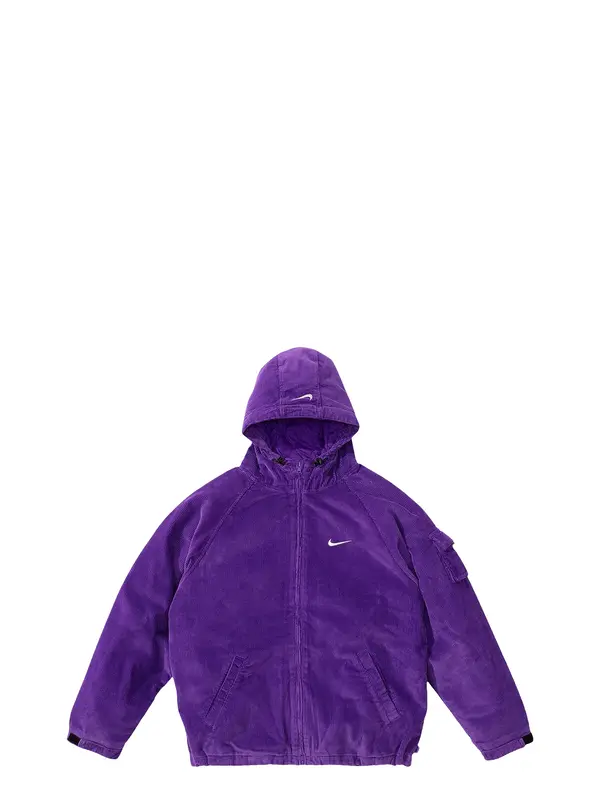 Supreme X Nike Arc Corduroy Hooded Jacket - Purple