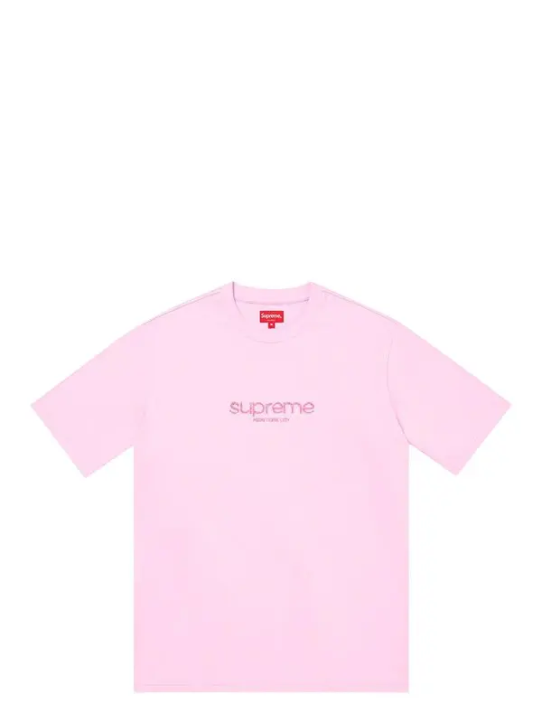 Supreme Beaded Logo Short-sleeve Top - Pink