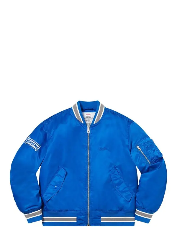 Supreme Second To None Ma-1 Jacket - Blue