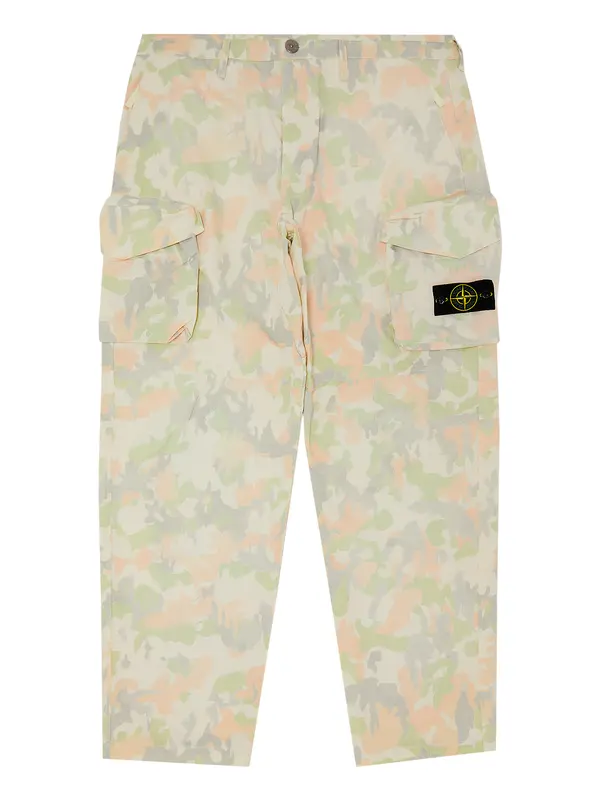 Supreme X Stone Island Reactive Ice Camo Ripstop Cargo Pant - Tan