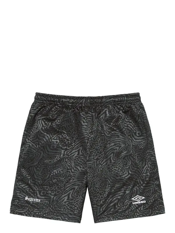 Supreme X Umbro Jacquard Animal Print Soccer Short - Black