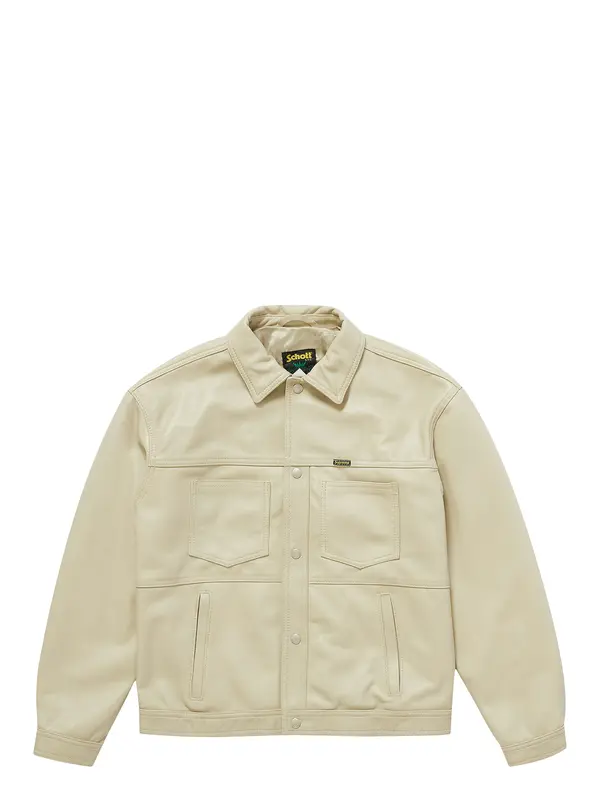 Supreme X Schott Leather Work Jacket - Tan