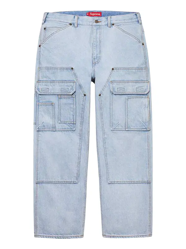 Supreme Double Knee Denim Utility Pant - Blue