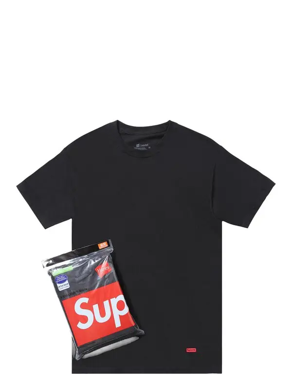 Supreme X Hanes Tagless Tees - Black
