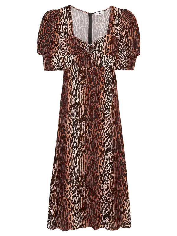 Rixo Karen Crystal-embellished Leopard-print Midi Dress - Animal Print