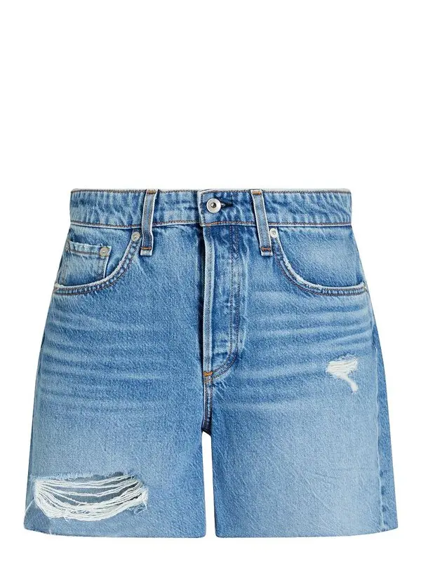 Rag & Bone Rosa Distressed Denim Shorts - Light Denim