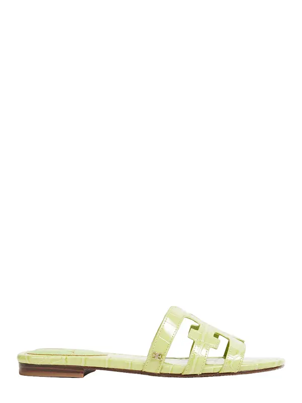 Sam Edelman Bay Croc-effect Sandals - Light Green