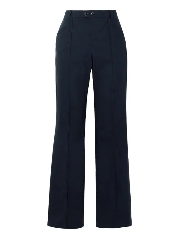 Bogner Sevina Cotton-blend Straight-leg Pants - Blue