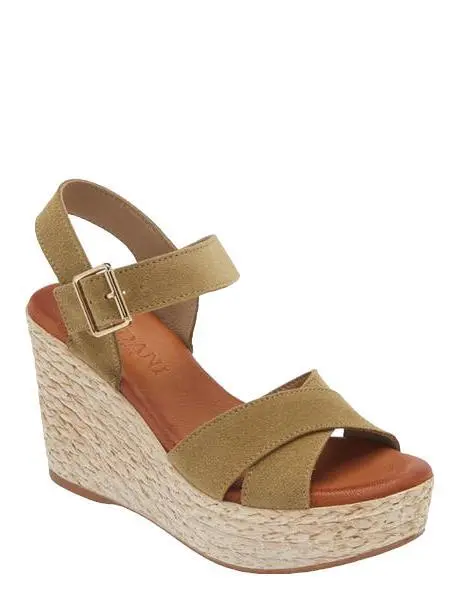 Cordani Brittany Espadrille Wedge Sandals - Crosta Khaki