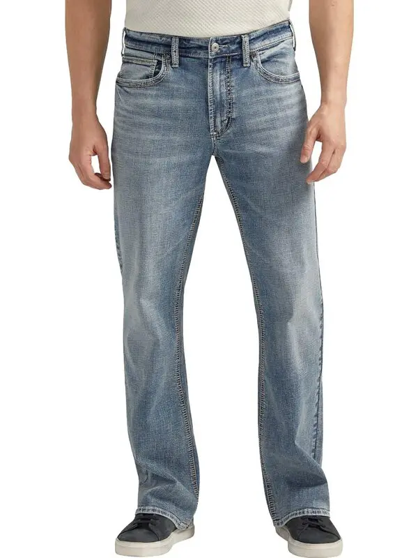 SILVER JEANS CO. Zac Relaxed Fit Straight Leg Jeans - Indigo