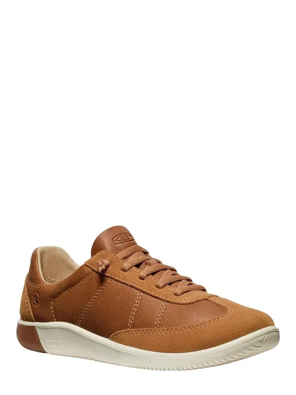 Keen Knx Leather Sneakers - Chipmunk/ Birch