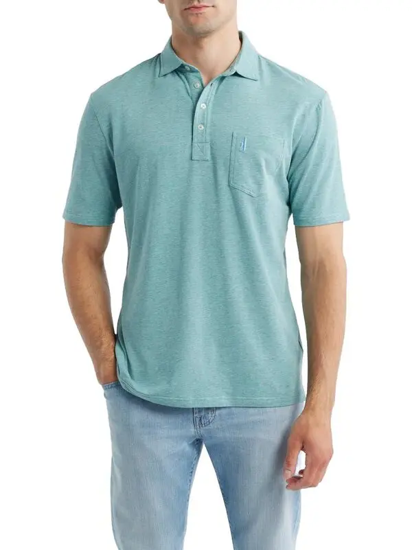 Johnnie-o Heathered Original 2.0 Pocket Polo - Mako