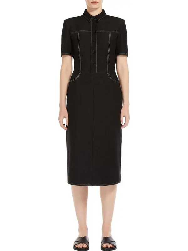 Max Mara Faro Jersey Shirt Dress - Black