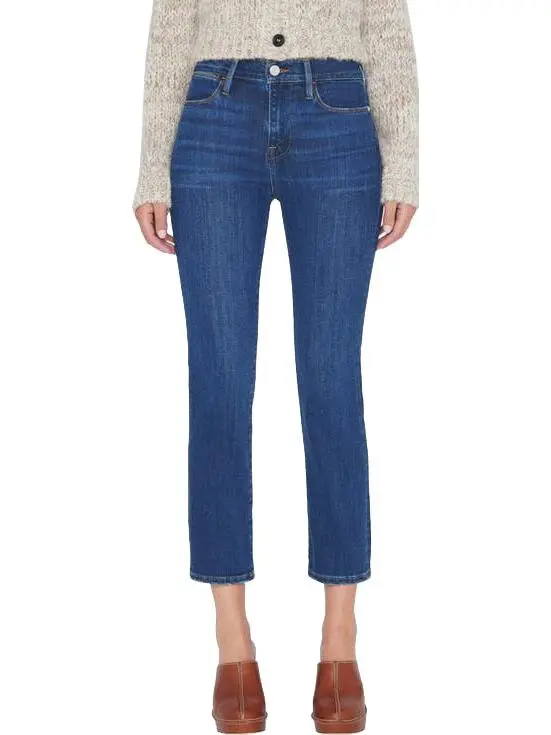 FRAME Le High Straight Leg Ankle Jeans - Majesty