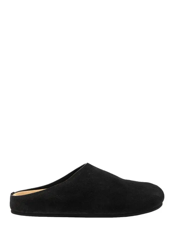 THE ROW Hugo Suede Mules - Black