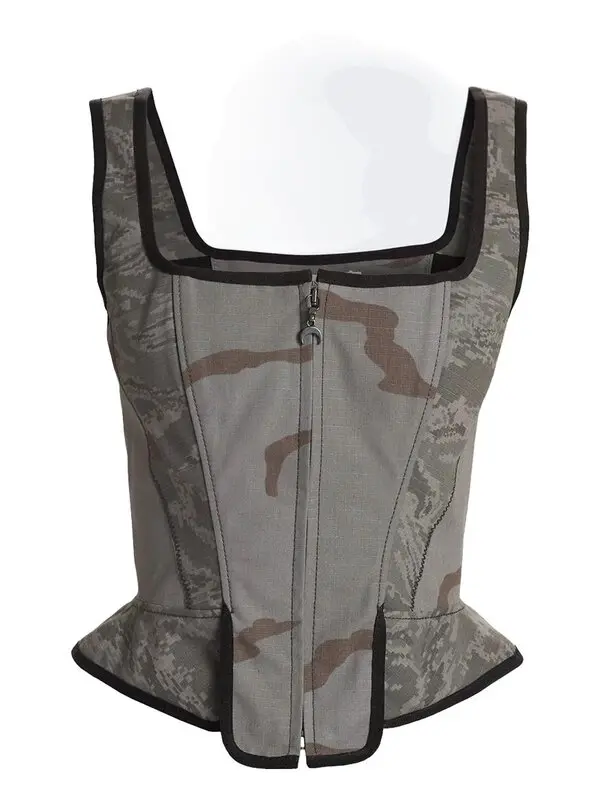 MARINE SERRE Regenerated Corset - Dark Grey