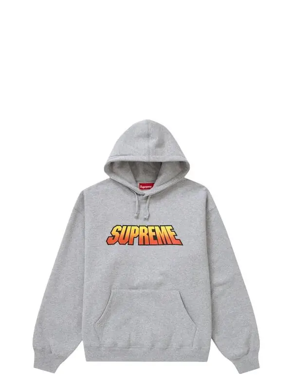 Supreme Gradient Hooded Sweatshirt - Heather Grey
