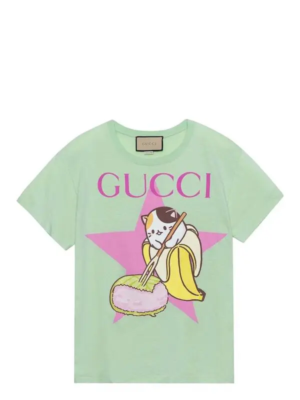 Gucci X Bananya Printed T-shirt - Green
