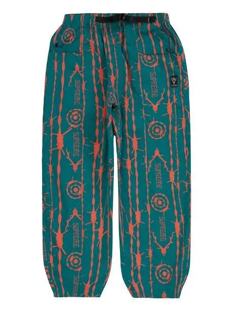 Supreme South2 West8 Belted Pant - Teal Pattern