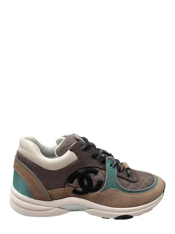 Chanel Low Top Trainer - Brown/green