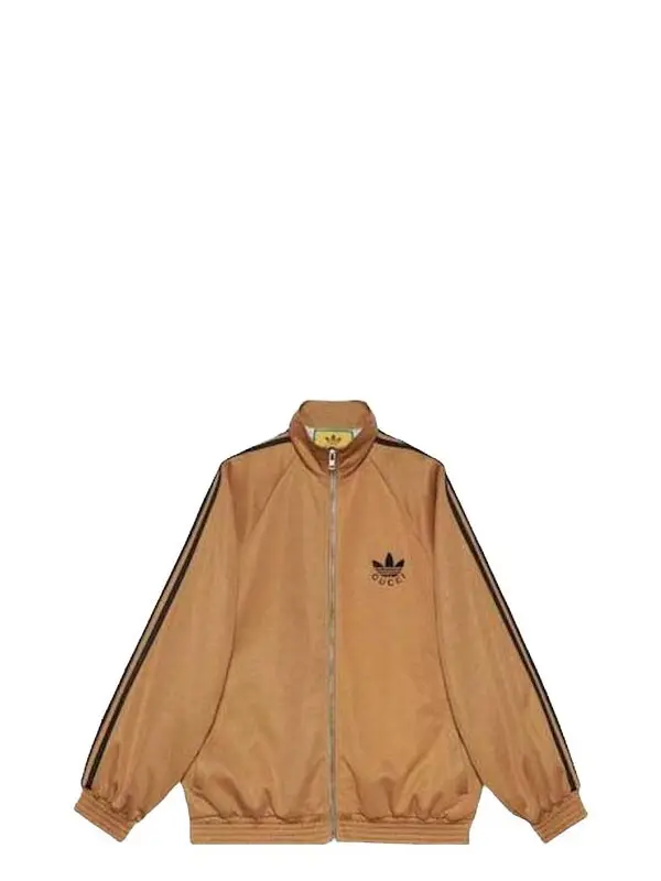 Gucci X Adidas Cotton Jersey Zip Jacket - Beige/black