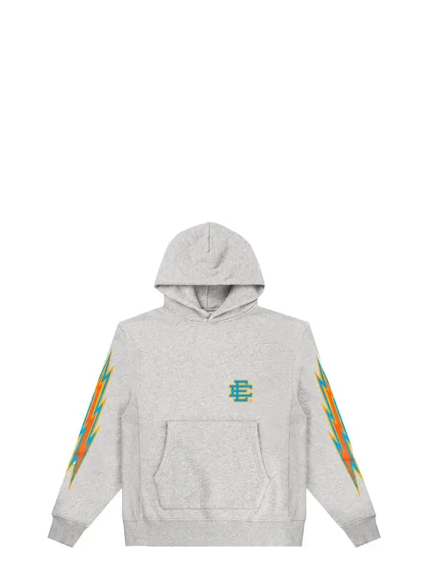ERIC EMANUEL Ee Basic Hoodie - Gray/aqua Bolt