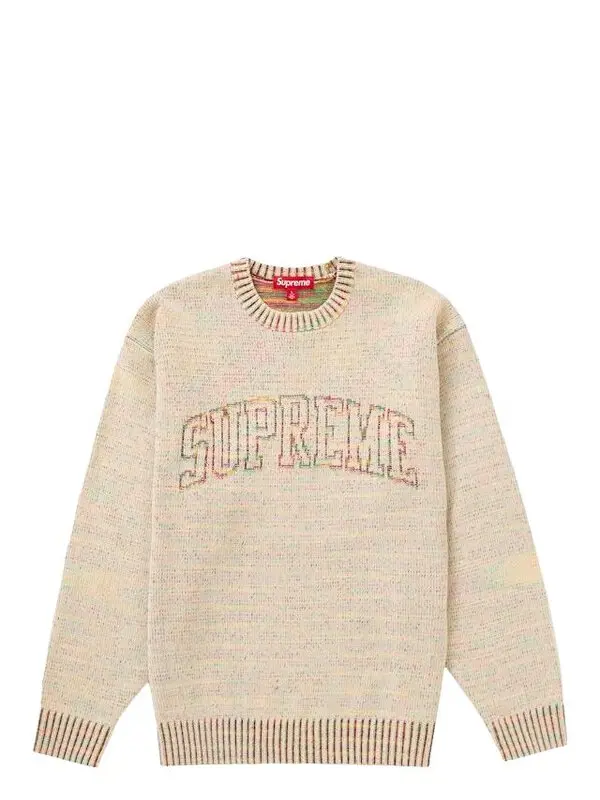 Supreme Contrast Arc Sweater - White