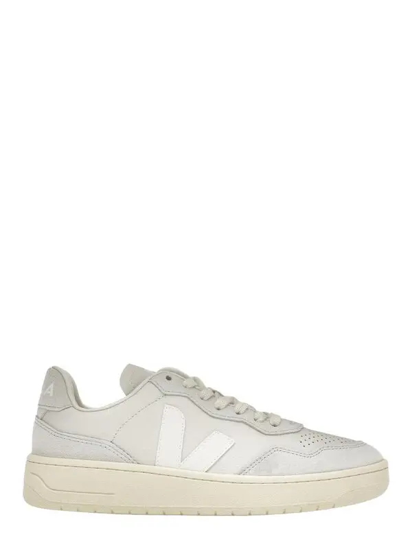VEJA V90 Ot Leather Sneakers - Gravel/white