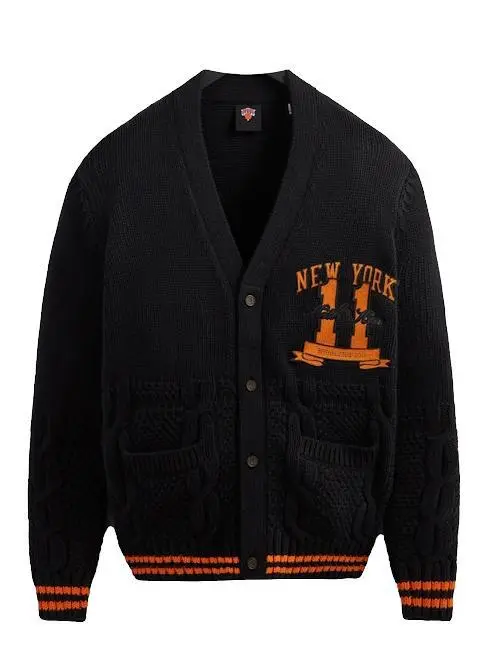Kith New York Knicks Combo Stitch Cardigan - Black
