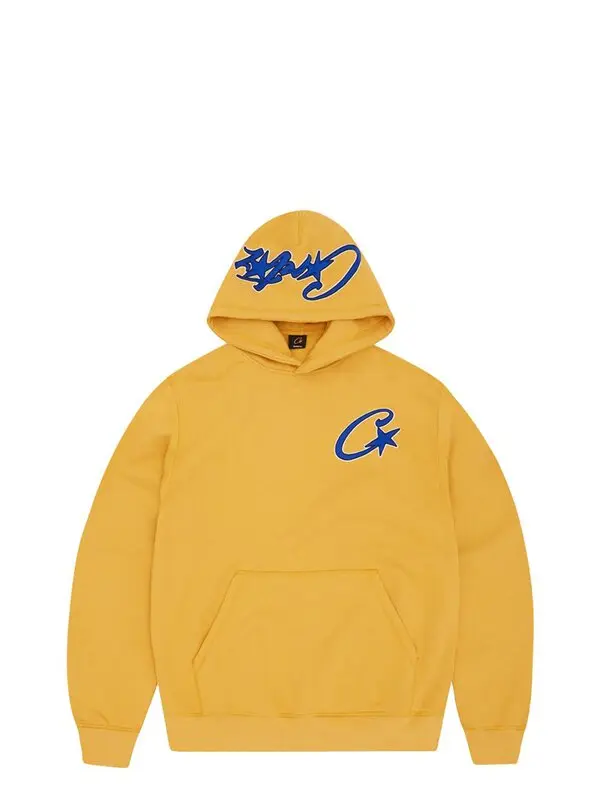 CORTEIZ Satin C Star Appliqué Hoodie - Mustard
