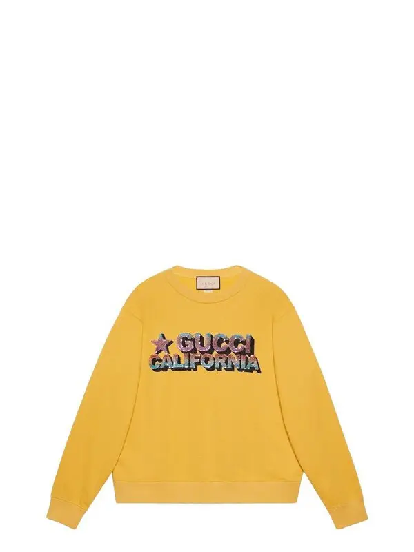 Gucci Cotton Jersey Sweatshirt - Yellow