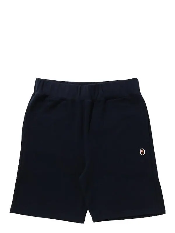 BAPE Ape Head One Point Sweat Short - Navy Blue