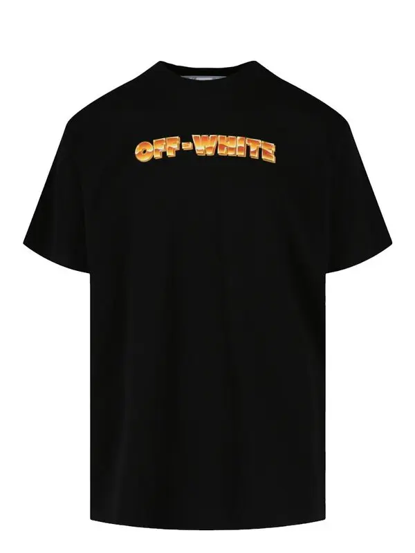 Off-White Arrows Print Crewneck T-shirt - Black/orange